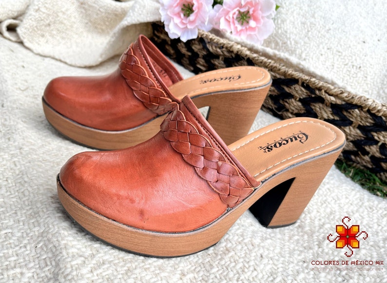 Leather Clogs Mexican Clogs Leather Shoes Platform Shoes - Etsy