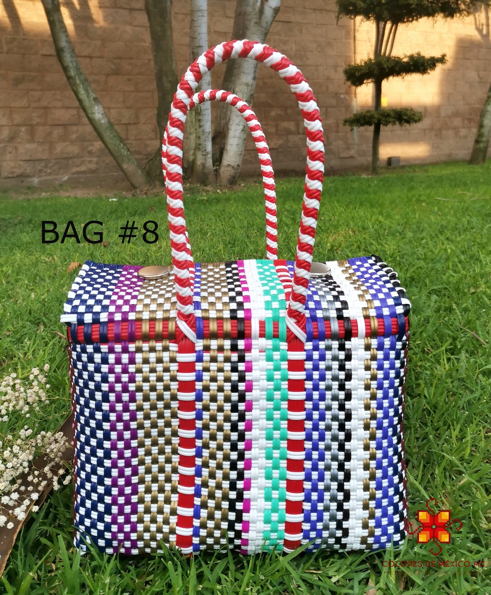 Handmade plastic bag handycraft bag Mexican lunch bag for | Etsy