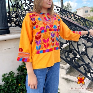 Mexican Blouse. Embroidered Blouse. Boho Blouse. Huipil. Handmade ...