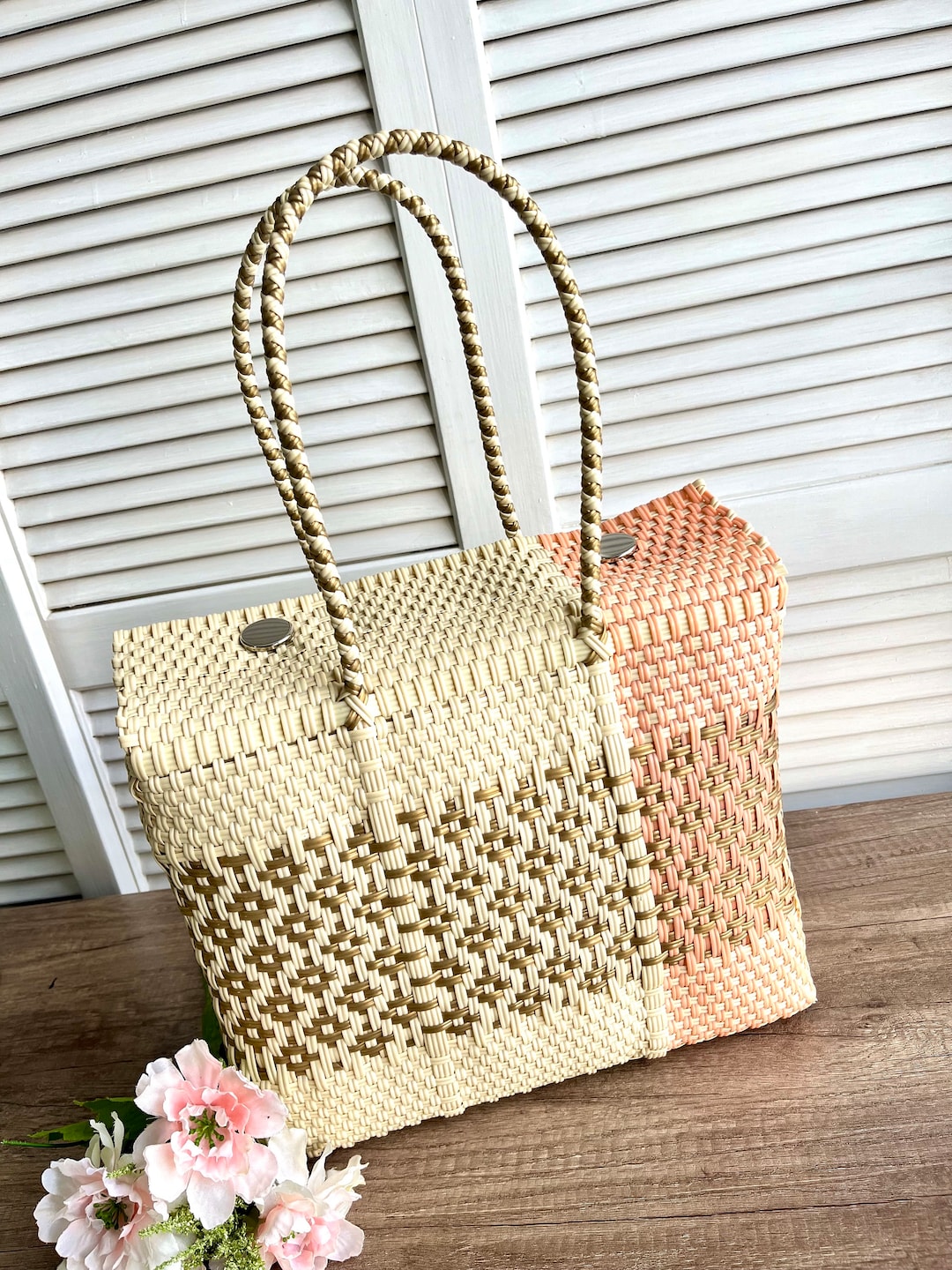Recycled Plastic Tote Bag Medium - Handmade Plastic Bag - Handycraft ...