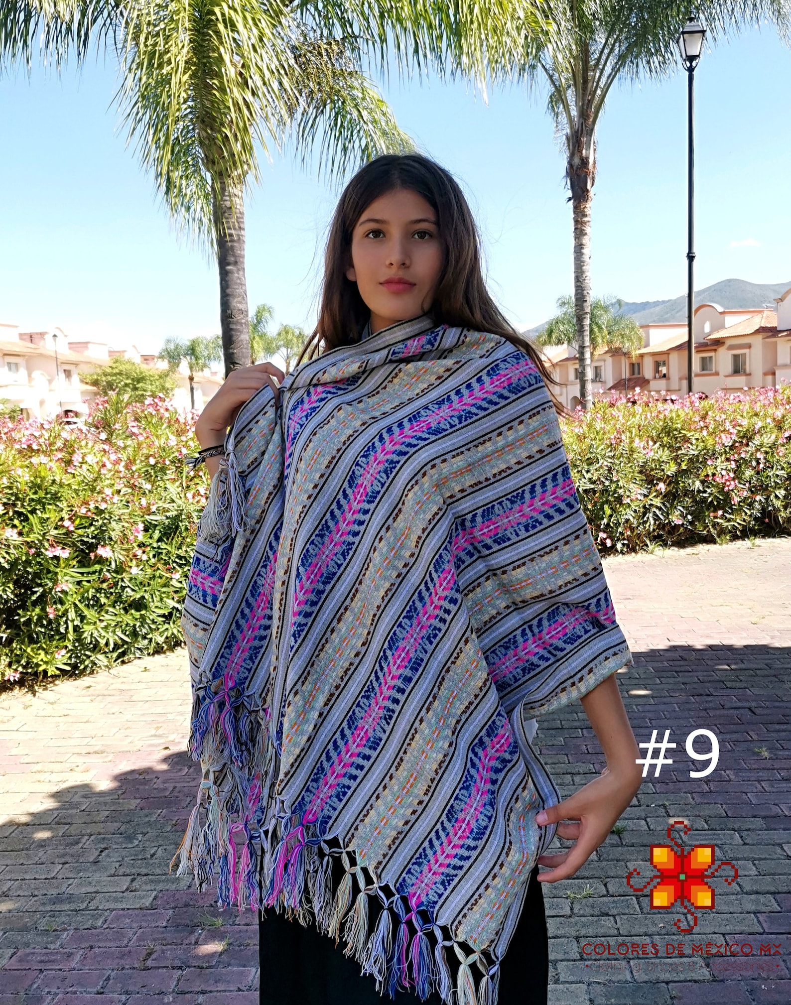 Mexican Shawl Traditional Rebozo - Pashmina Shawl - Mexican Poncho for ...