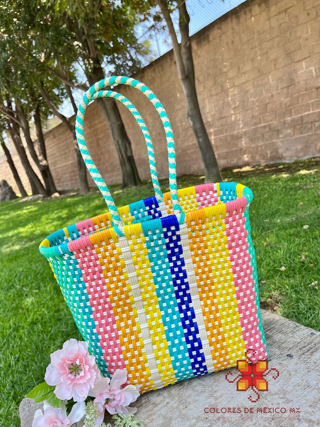 Handmade Plastic Bag Small - Handycraft Bag - Mexican Bag for Women ...