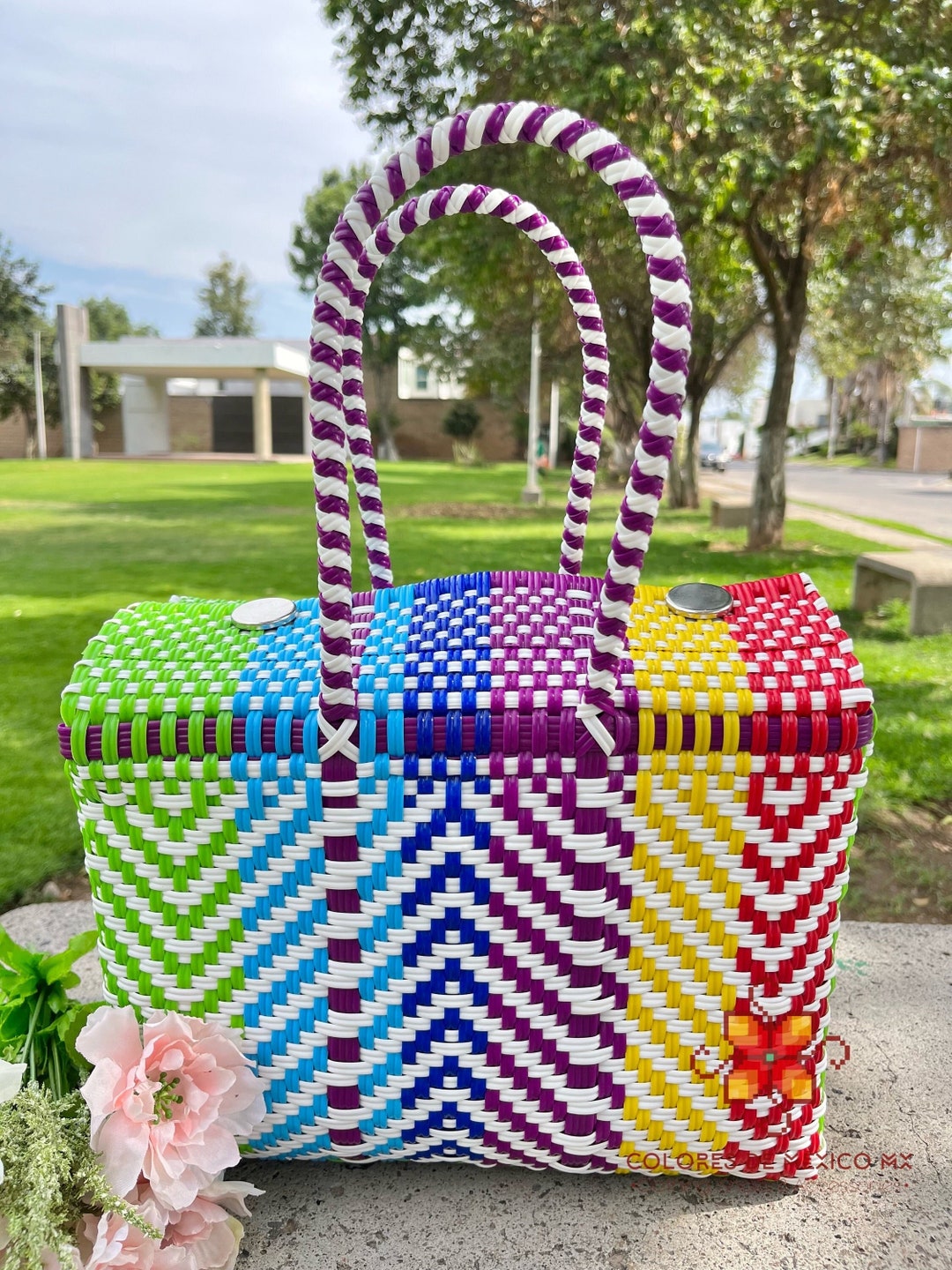 Recycled Plastic Tote Bag Medium- Handmade Plastic Bag - Handycraft Bag ...