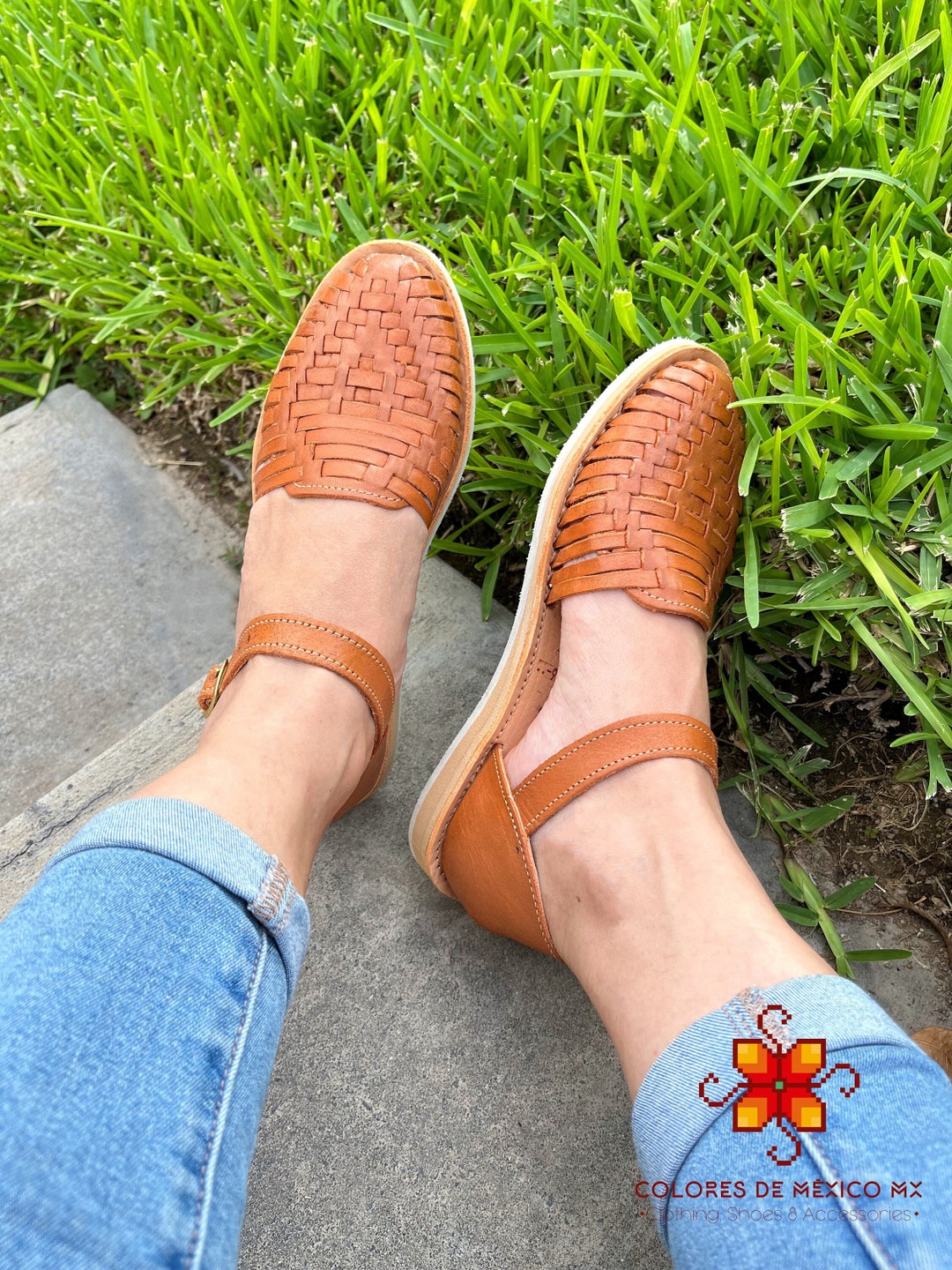 Huarache Sandals, Mexican Sandals Women, Leather Mexican Shoes, Leather ...