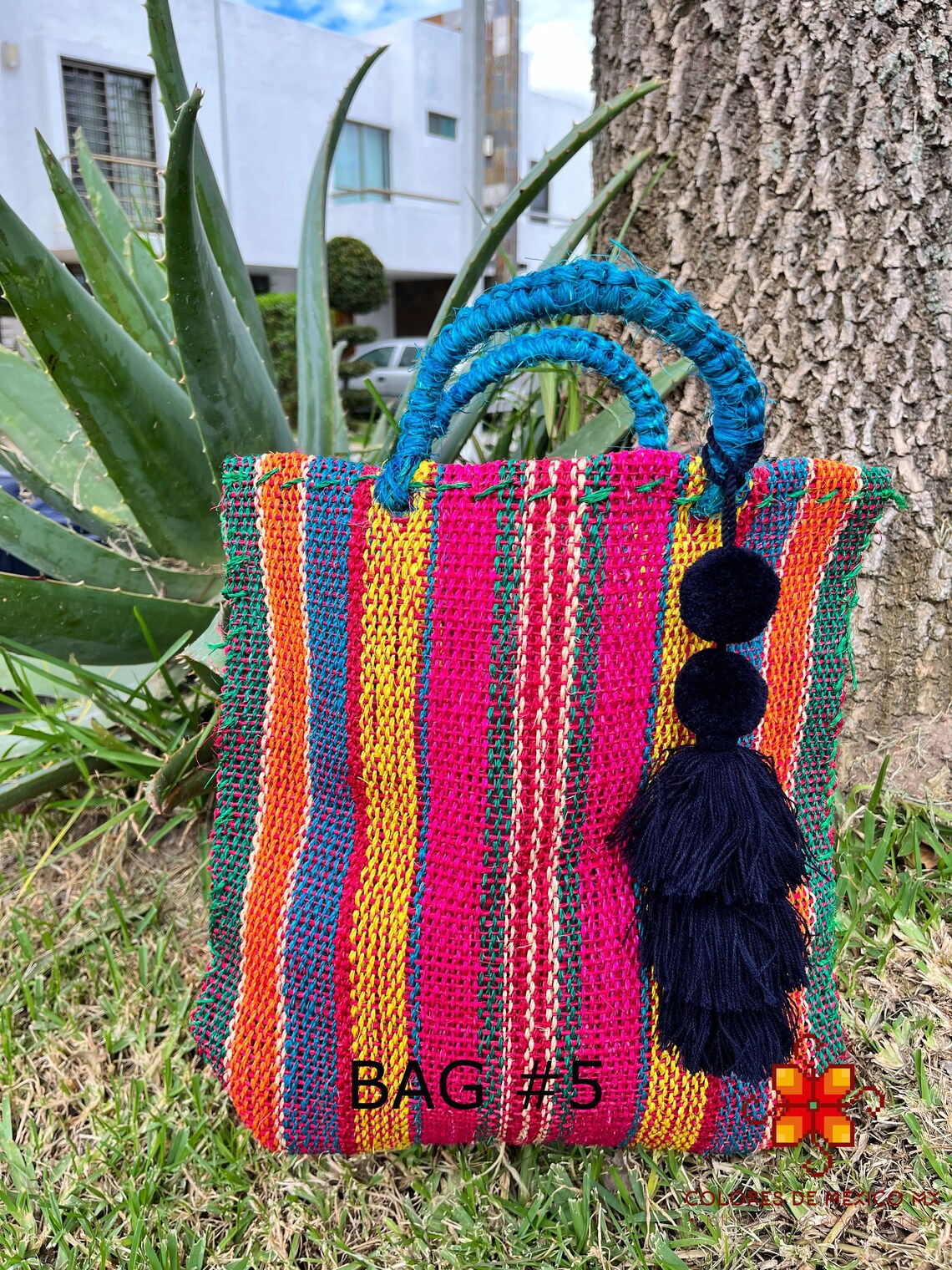 Mexican Tote Bag - Mexican Jute Bag- Mexican Handmade Purse - Boho ...