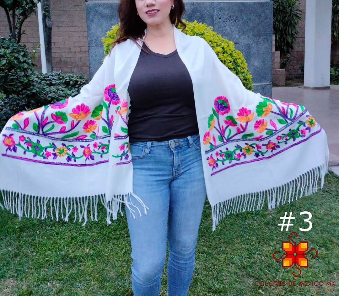 Mexican Shawl - Rebozo - Shawl Wraps- Shawl Poncho - Mexican Rebozo ...