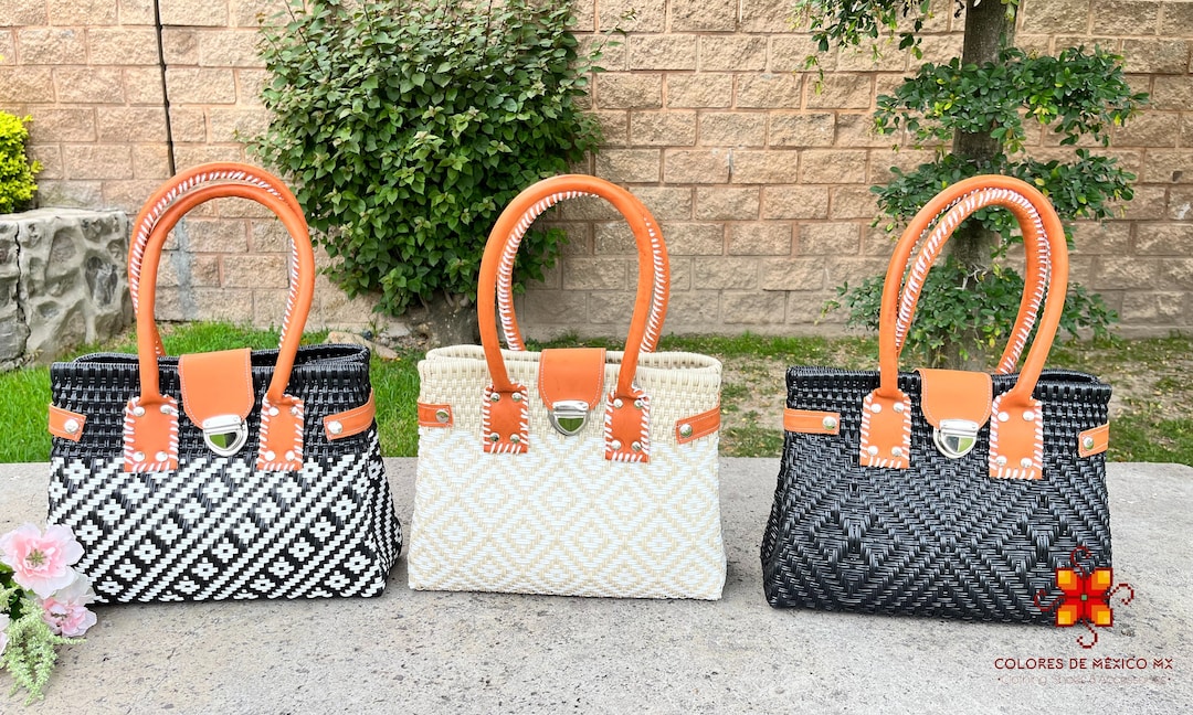 Recycled Plastic Bag Two Ways to Look - Handycraft Bag - Mexican Tote ...