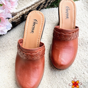 Leather Clogs, Mexican Clogs, Leather Shoes, Platform Shoes for Womens ...
