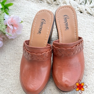 Leather Clogs, Mexican Clogs, Leather Shoes, Platform Shoes for Womens ...