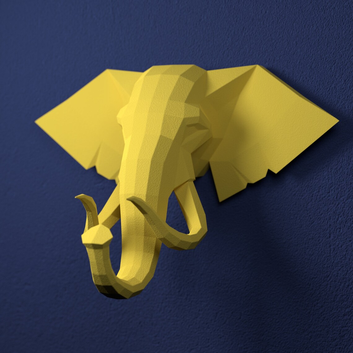 3D Papercraft Elephant Trophy Pepakura Lowpoly Low - Etsy