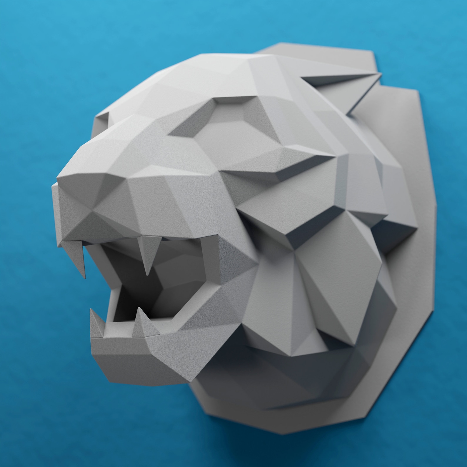 3D Papercraft, Tiger Trophy, Pepakura, Polygonal Paper, Low Polygon ...