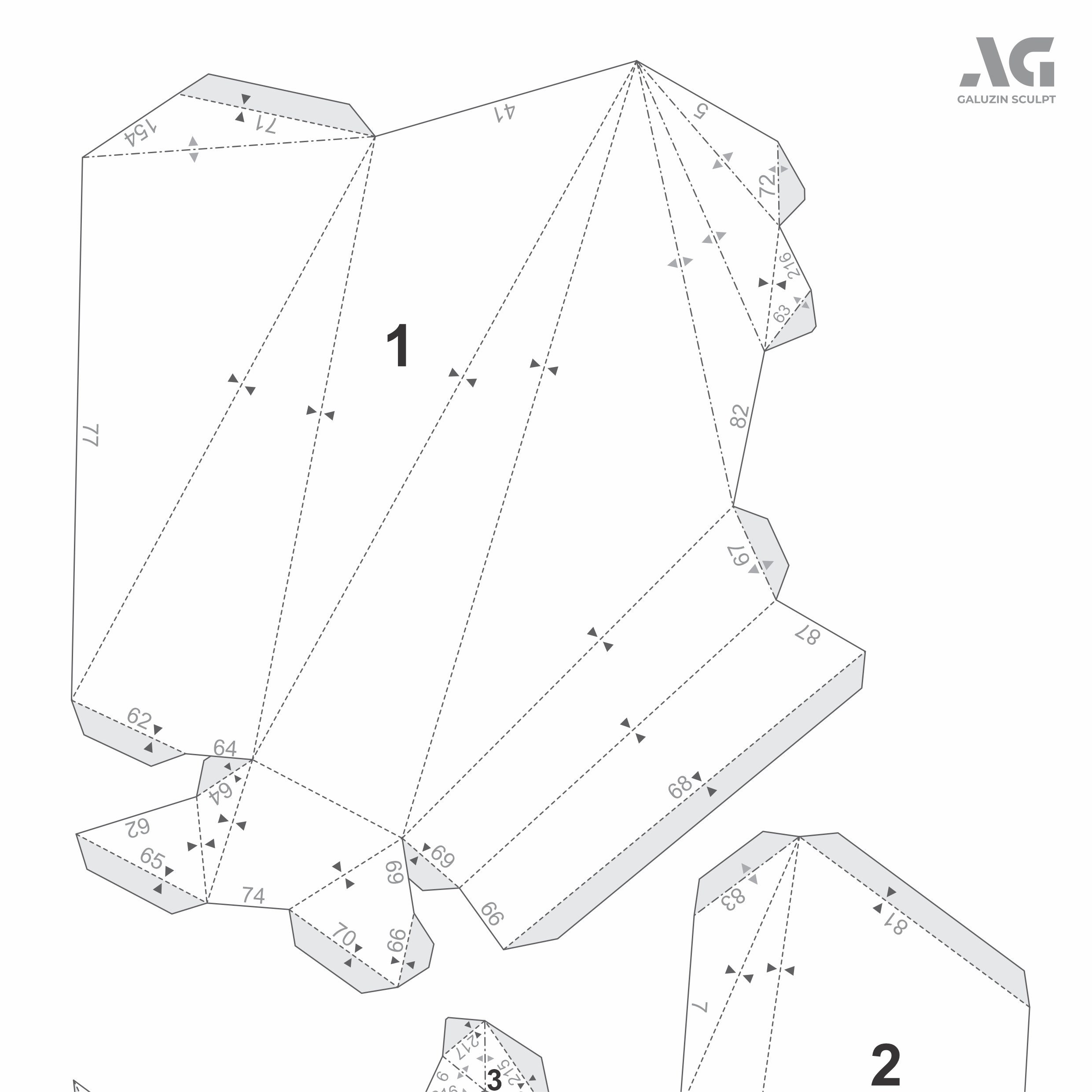 3D Papercraft, Deer Trophy, Pepakura, Lowpoly, Low Polygon, Papercraft ...