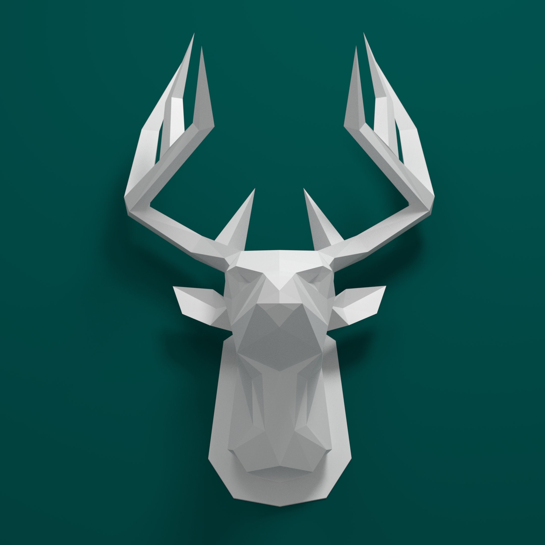 3D Papercraft, Deer Trophy, Pepakura, Lowpoly, Low Polygon, Papercraft ...