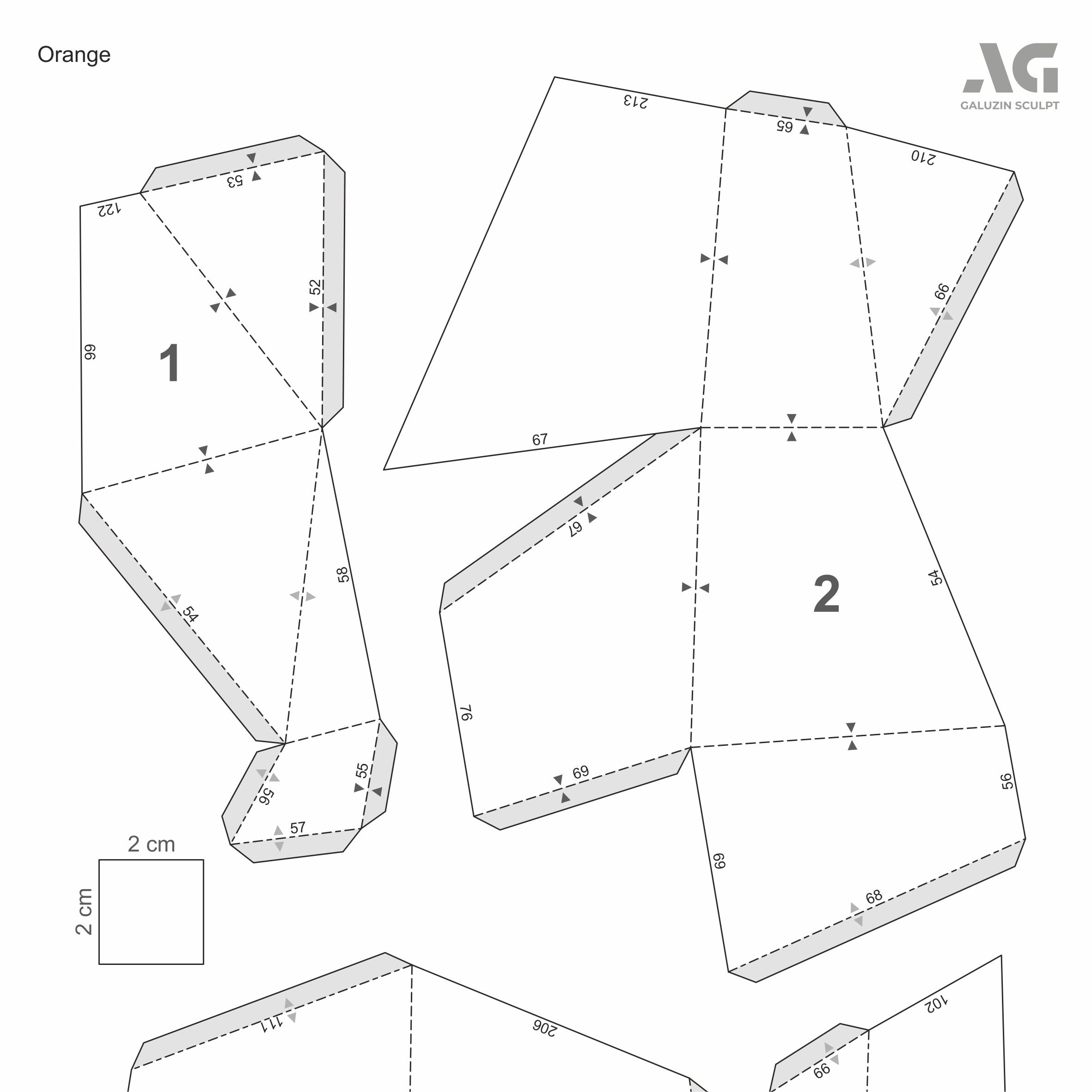 3D Papercraft, Tiger Trophy, Pepakura, Polygonal Paper, Low Polygon ...