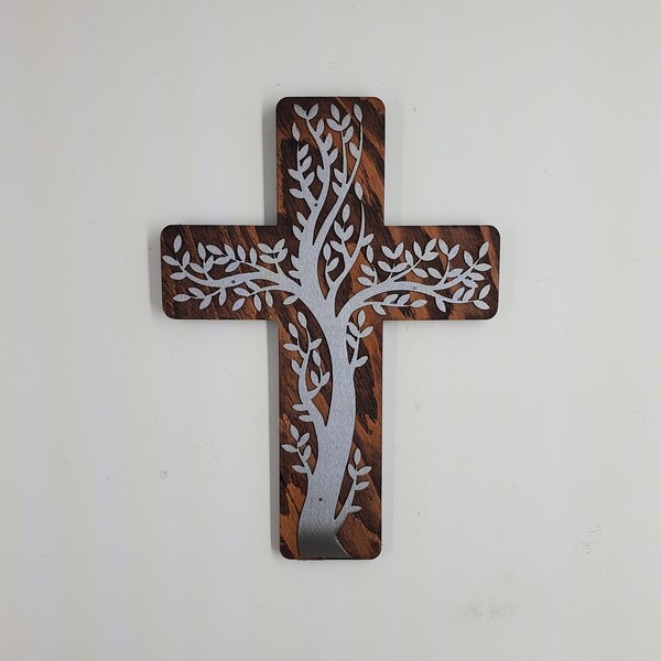 Metal Tree of Life Cross - Etsy