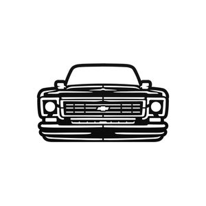 1973-76 Chevy Square Body | Truck Front | Metal Wall Art Sign | Garage ...