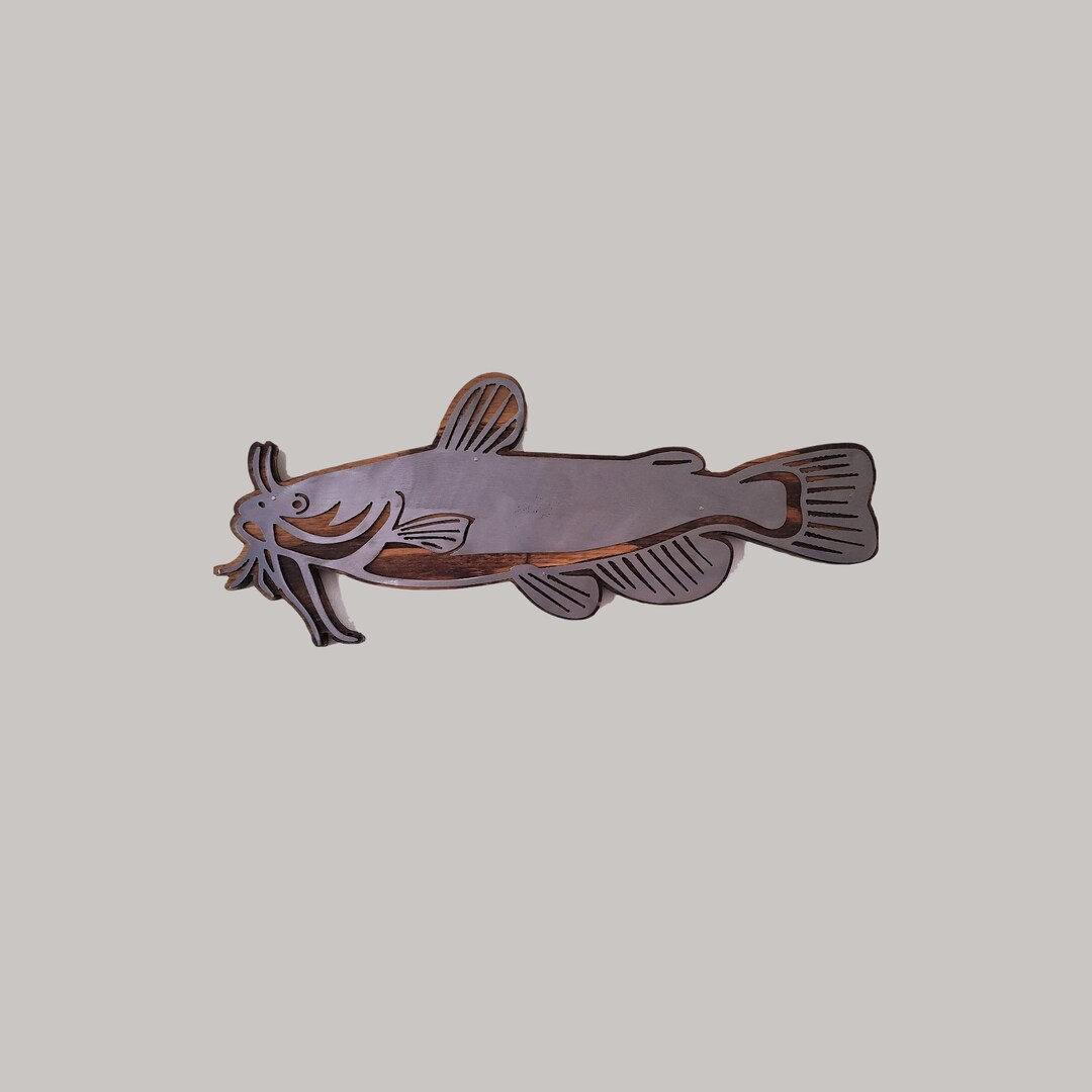 Catfish Wall Decor | Minnesota Game Fish | Metal Art on Wood | Southern ...