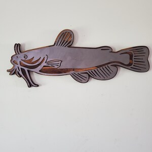 Catfish Wall Decor | Minnesota Game Fish | Metal Art on Wood | Southern ...