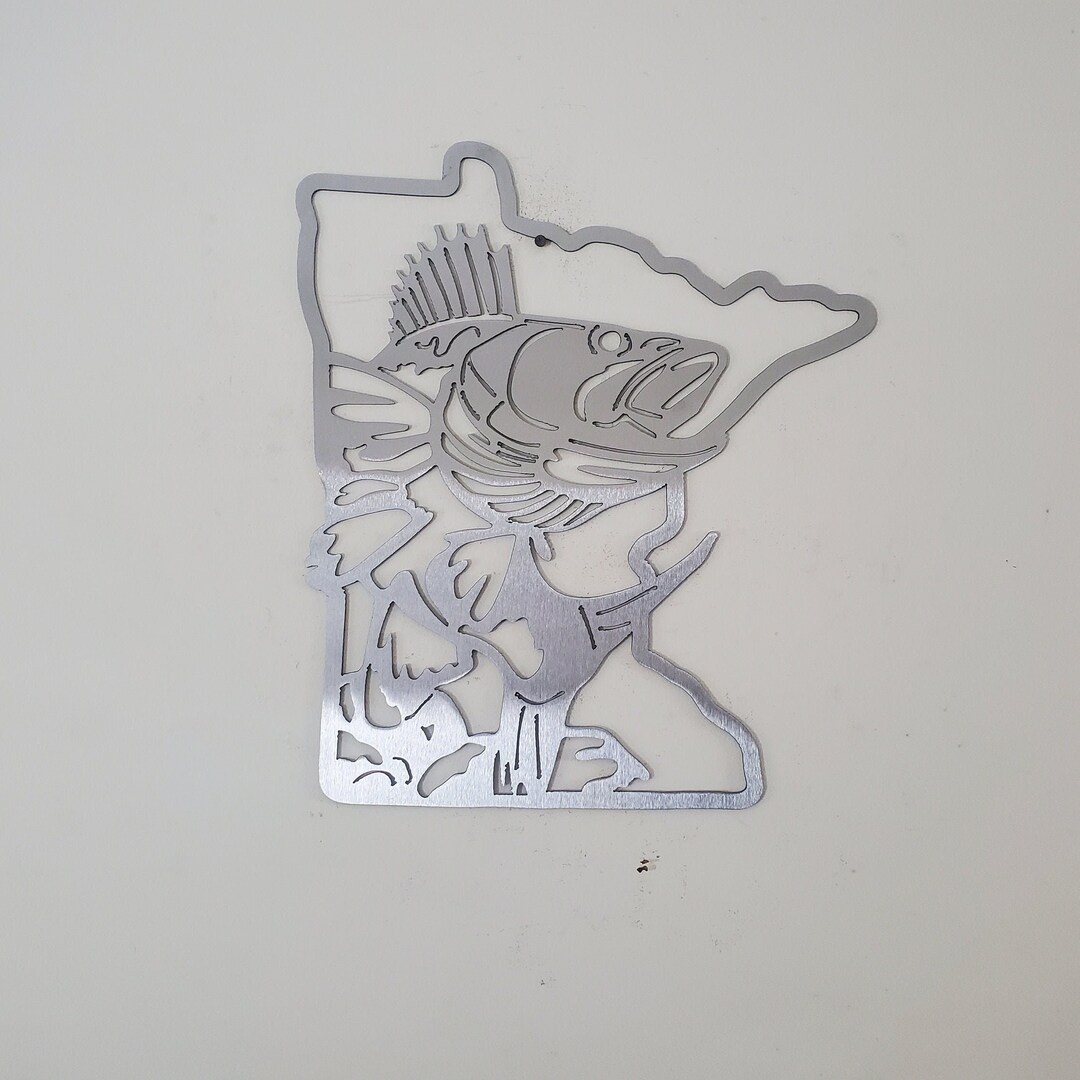 Minnesota Walleye Metal Art: Rustic Hunting Fishing Wall Decor - Etsy