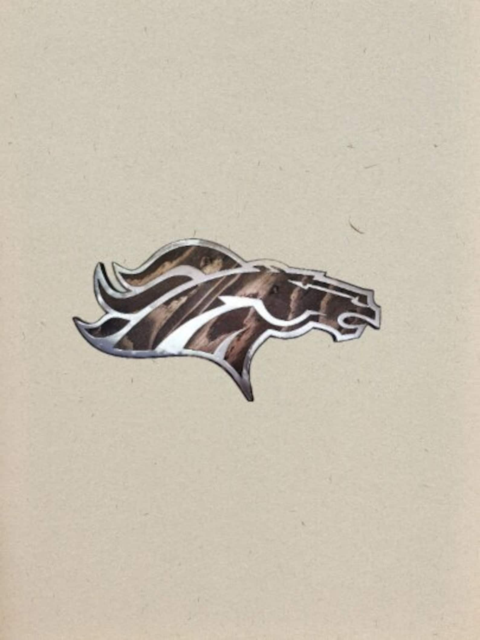 Denver Broncos Metal Art on Wood: Rustic Football Wall Decor - Etsy
