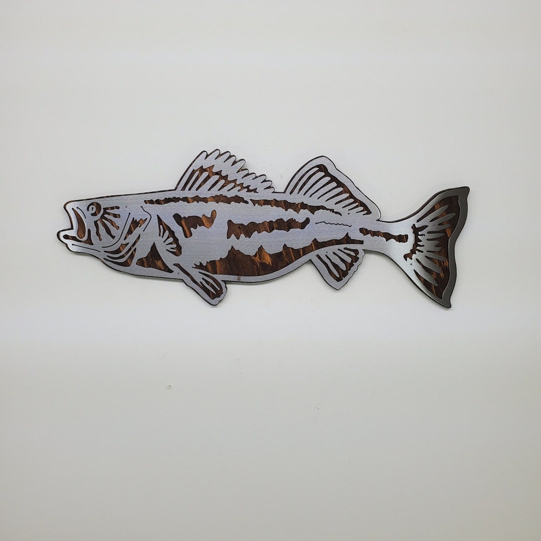 Walleye Fish Wall Art Handcrafted Rustic Wood and Metal Lake - Etsy