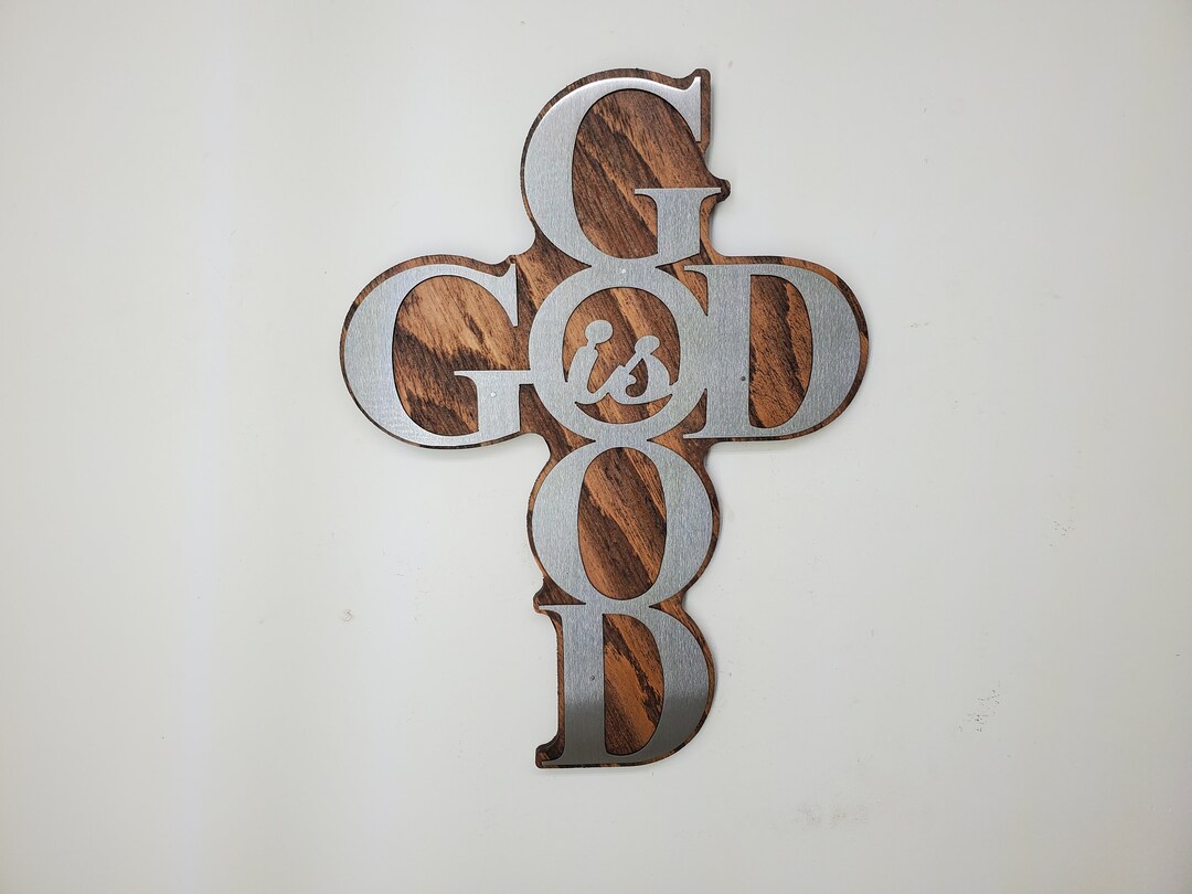 God is Good Cross Metal Wall Art | Rustic Christian Faith Wall Décor ...