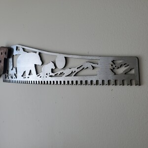 Bear Scene Art Saw | Metal Art Handsaw Wall Decor | Saw Blade Art ...