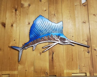 Metal Swordfish Wall Art - Etsy