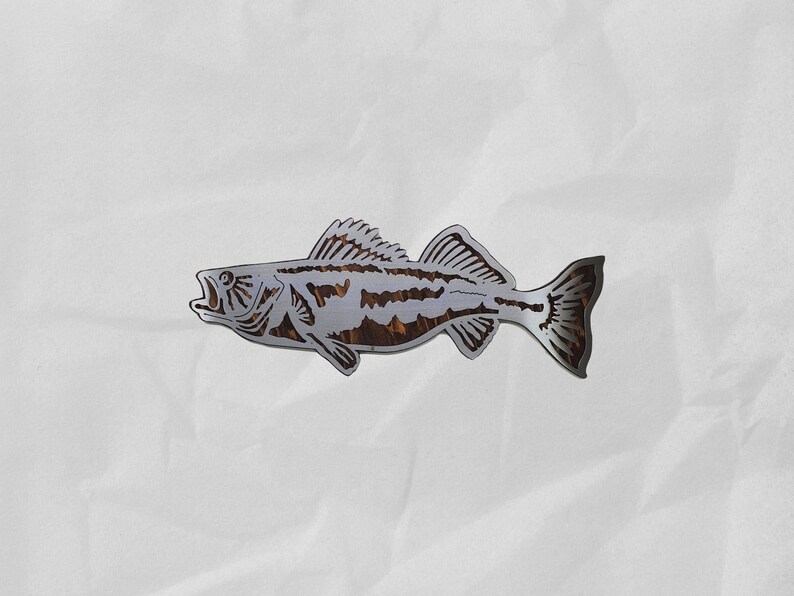 Walleye Fish Wall Art Handcrafted Rustic Wood and Metal Lake - Etsy