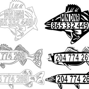 Custom Northern Pike Metal Art: Fish House Numbers Display - Etsy