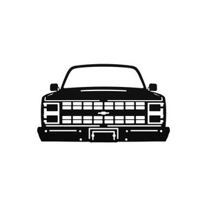 1983-87 Chevy Square Body | Truck Front | Metal Wall Art | Shop Garage ...