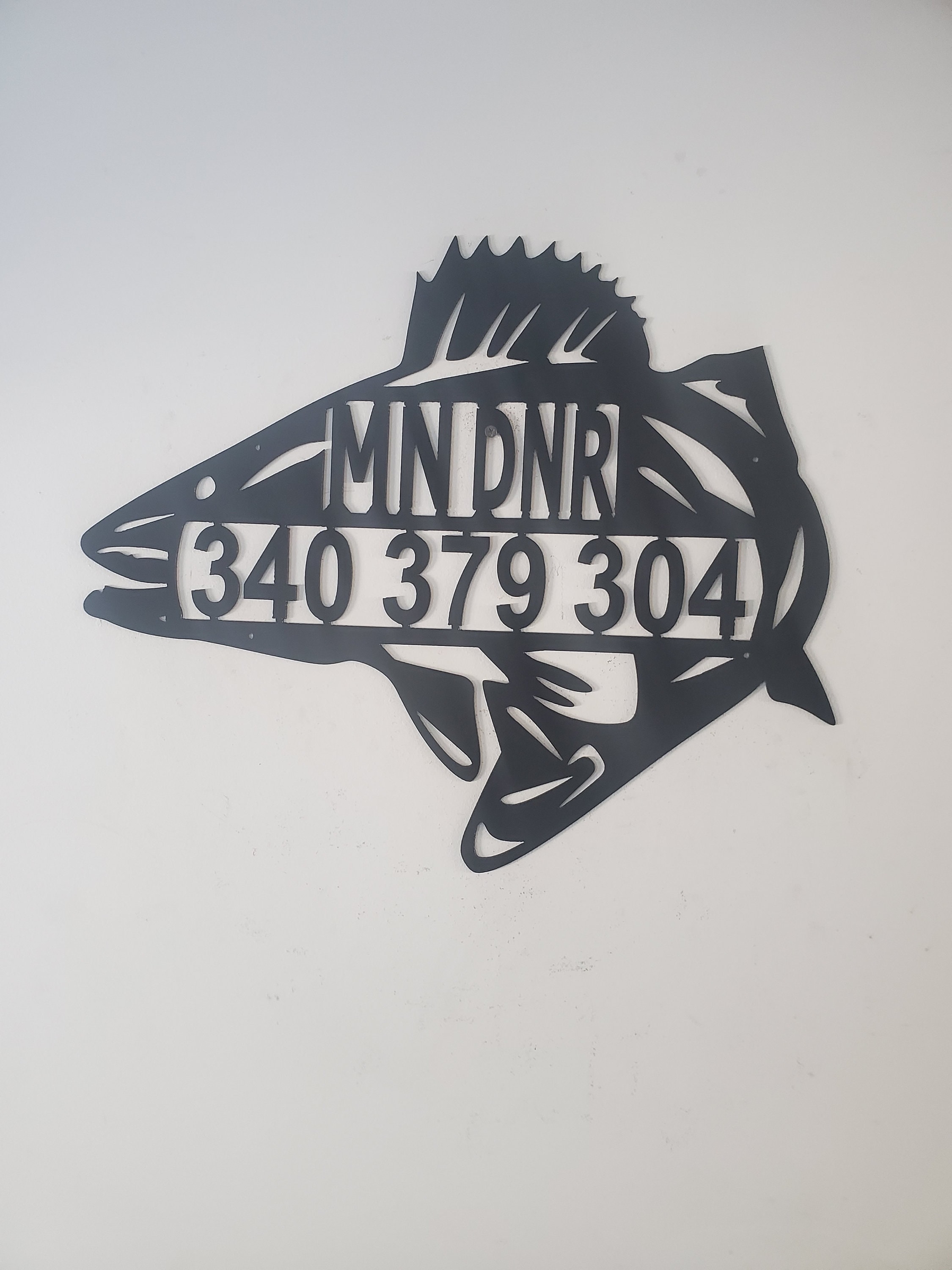 Custom MN DNR Fish House Numbers Wheelhouse Metal Art Wall Decor Fish House Numbers V1 Etsy