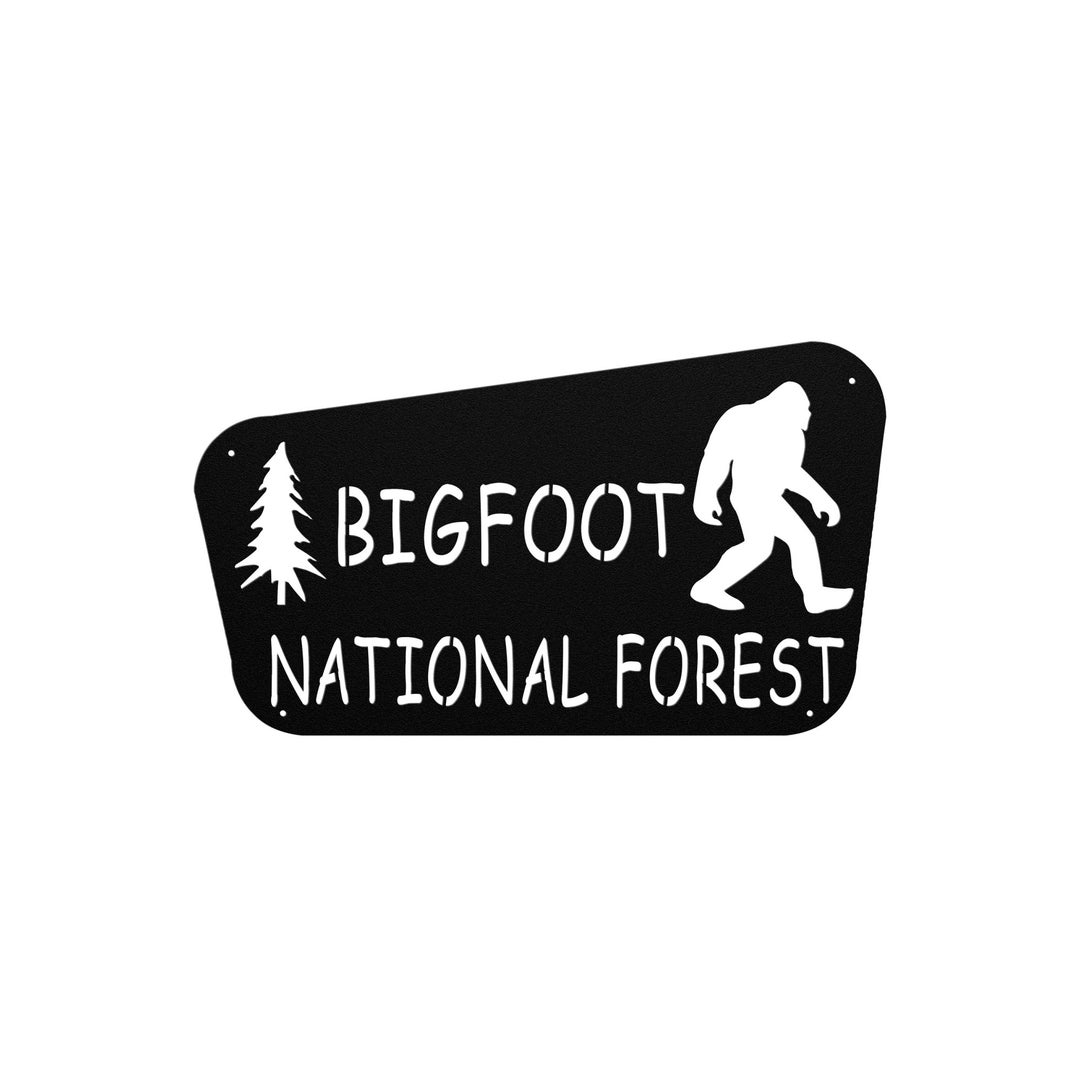 Bigfoot National Forest Metal Art Sign - Etsy