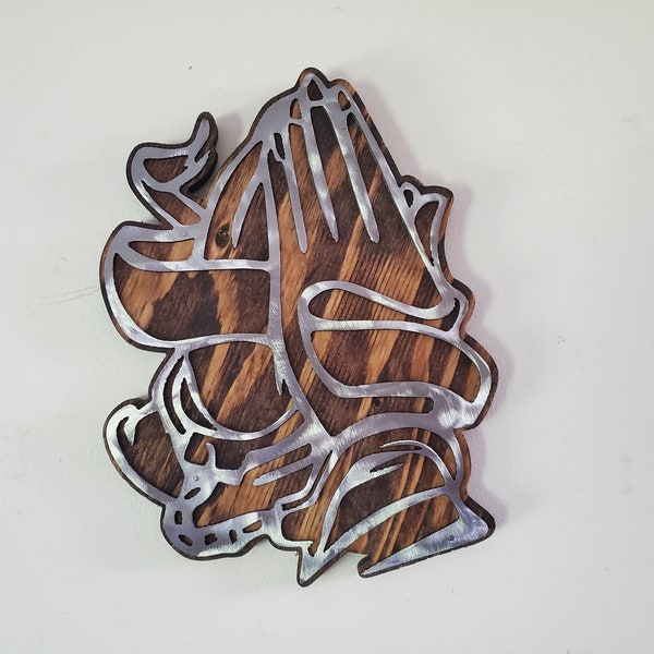 Metal Wall Art Praying Hands - Etsy