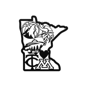 Minnesota Sports Teams Metal Art - Etsy
