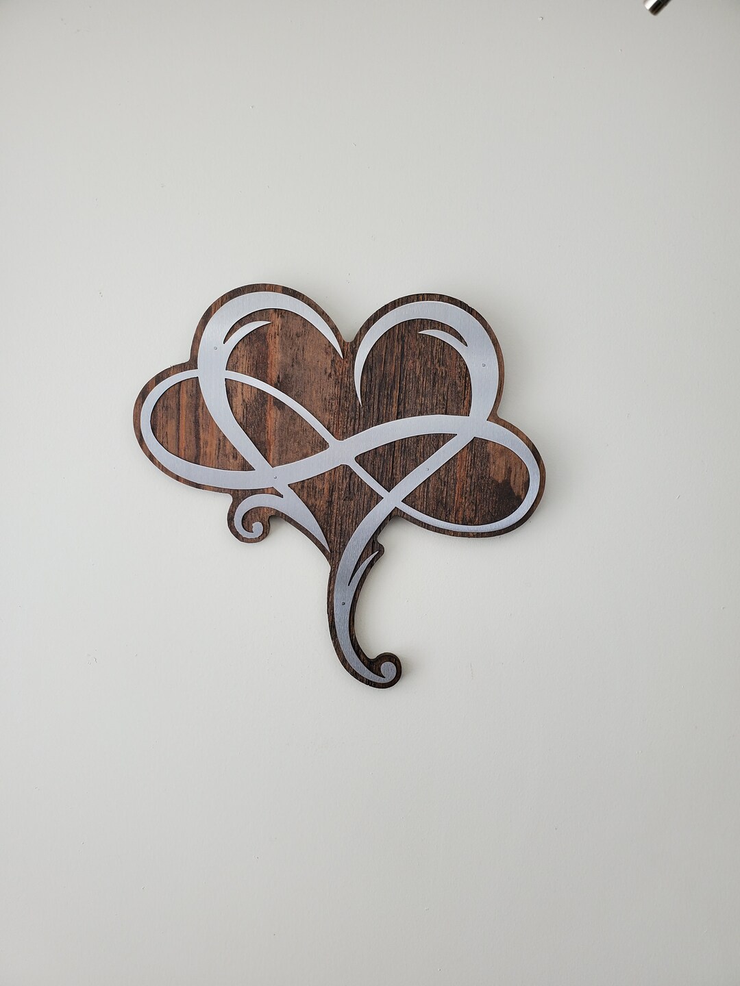 Infinity Heart Metal Wall Decor | Metal Art on Wood Wall Decor | Love ...