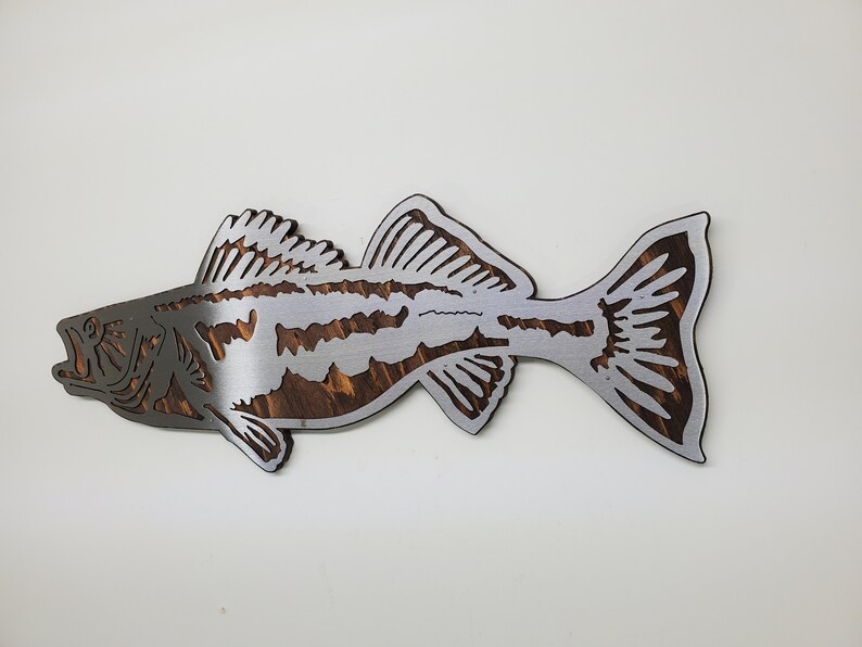 Walleye Fish Wall Art Handcrafted Rustic Wood and Metal Lake | Etsy