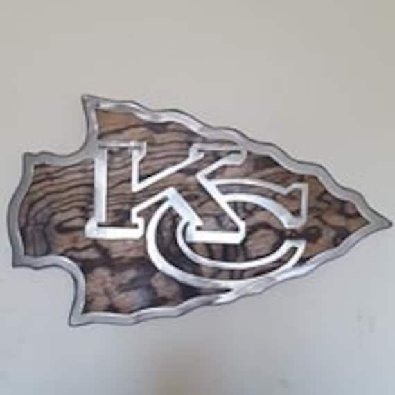 Kansas City Chiefs Tribute Metal Art on Wood Made in USA - Etsy