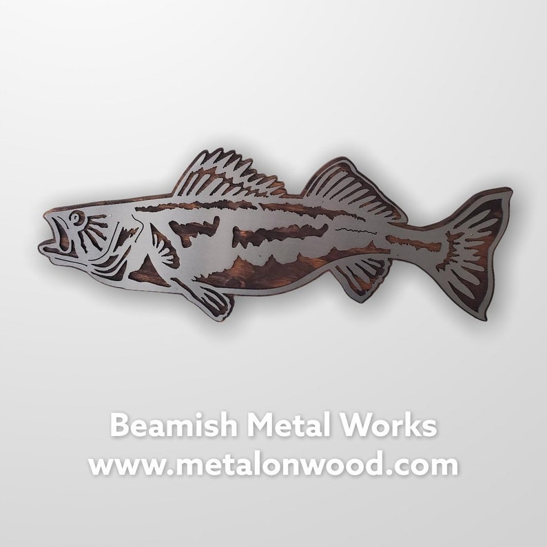 Walleye Fish Wall Art Handcrafted Rustic Wood and Metal Lake - Etsy