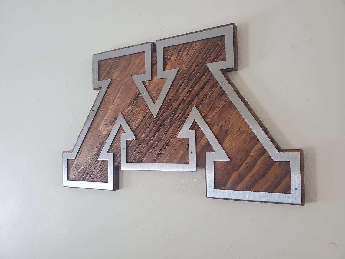 University of Minnesota Gophers M metal art tribute Made in | Etsy