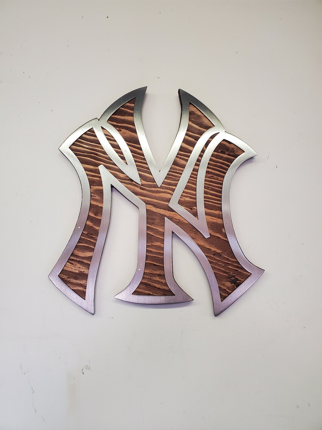 New York Yankees Tribute Wall Sign Metal Art on Wood NY Yankees Wall ...
