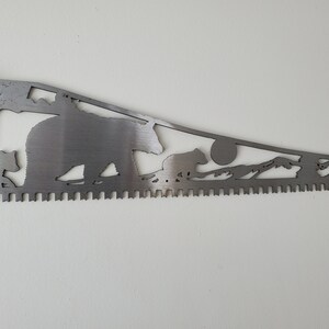 Bear Scene Art Saw | Metal Art Handsaw Wall Decor | Saw Blade Art ...