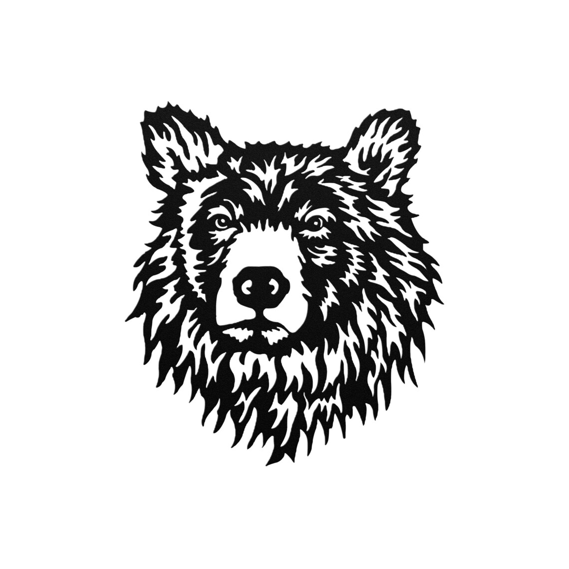 Bear Head Metal Wall Art | Unique Wildlife Decor - Etsy