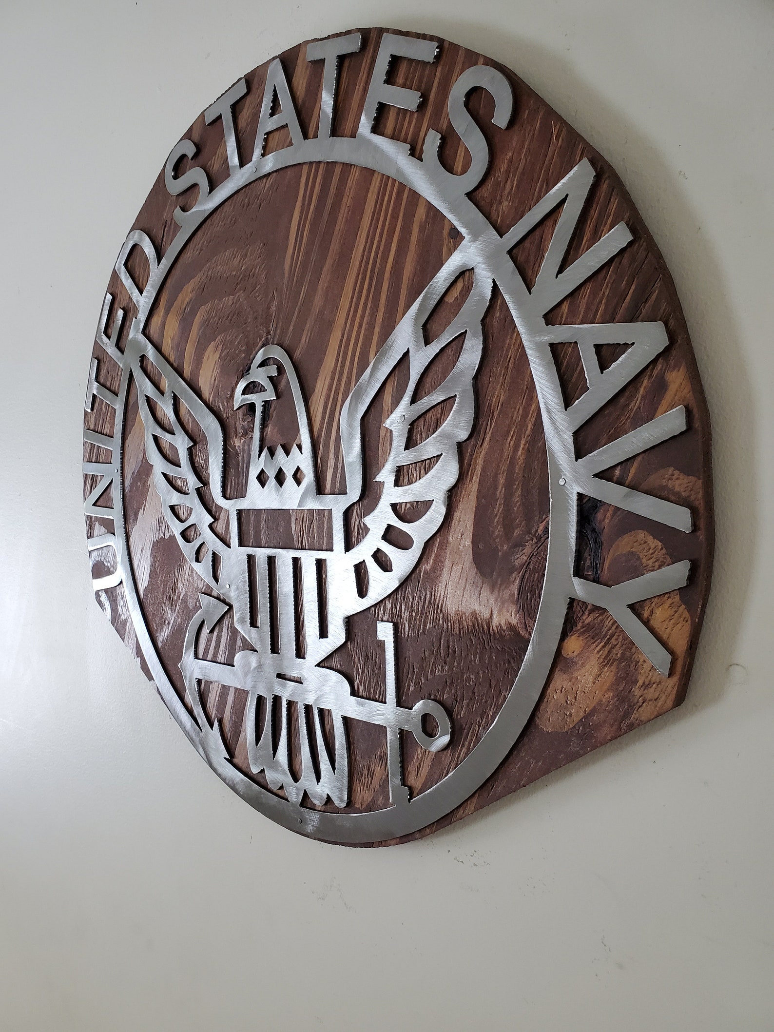 United States Navy metal wall sign Made in USA rustic | Etsy