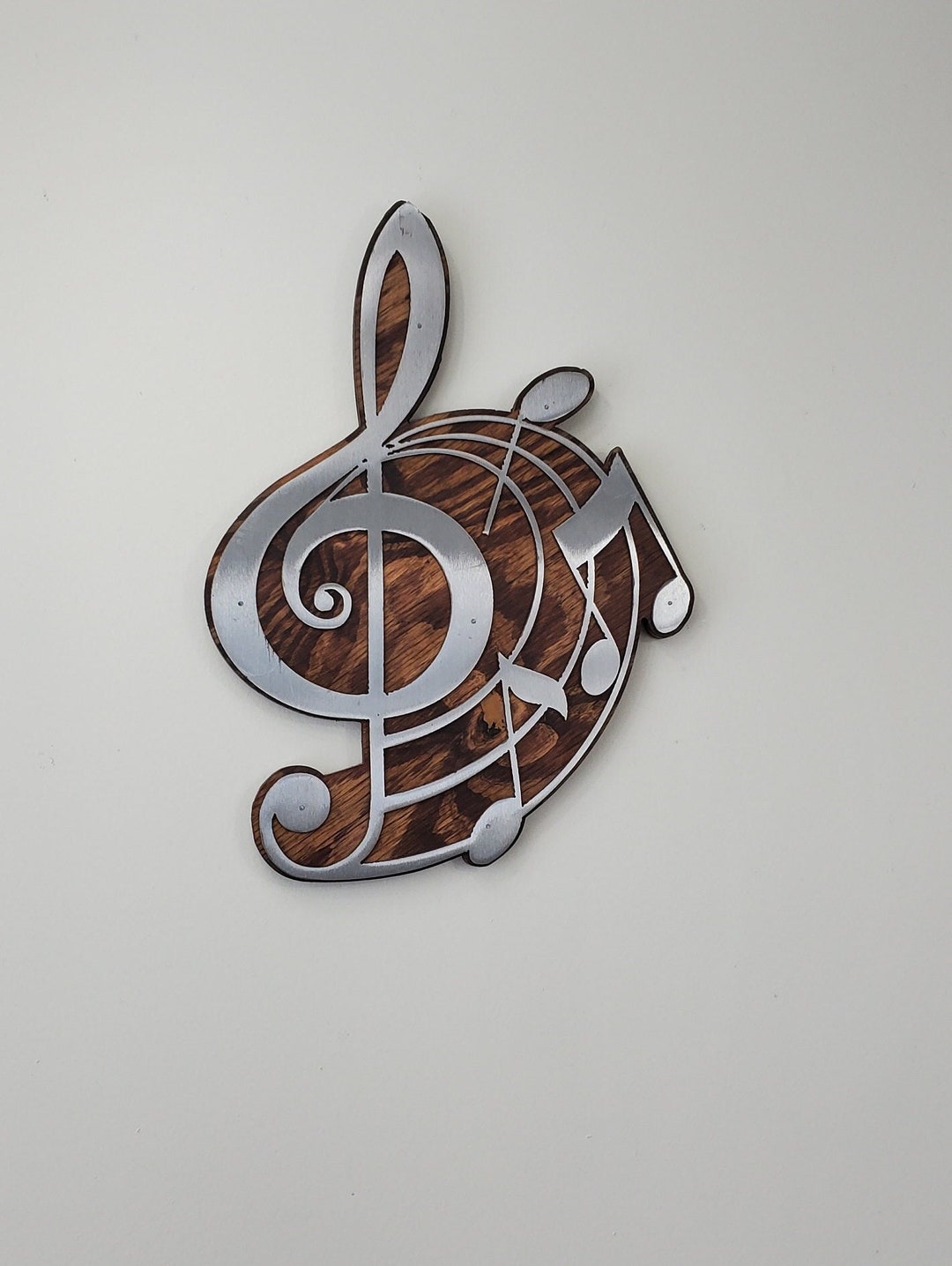 Musical Note Metal Art Wall Décor Musical Gift Rustic Hanging Steel on ...