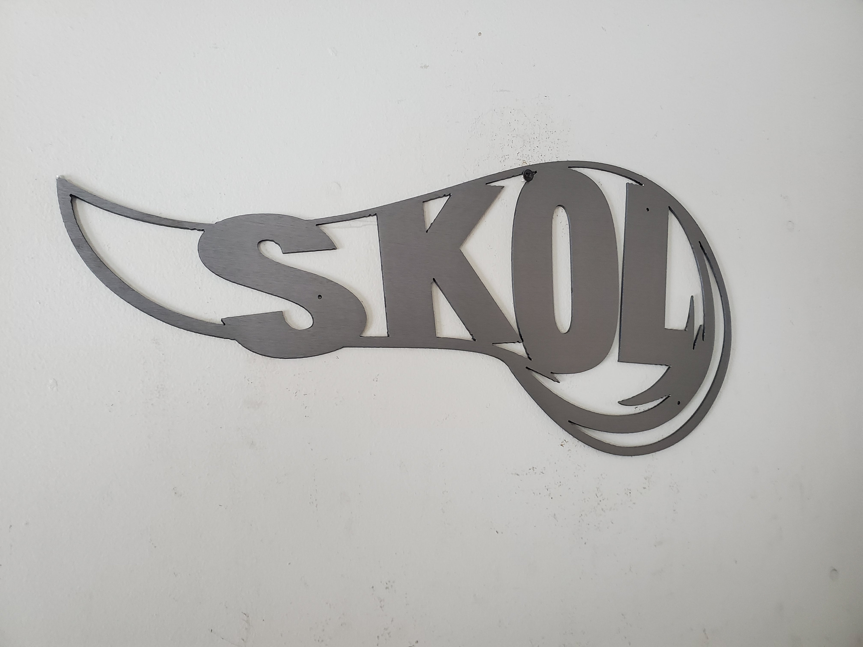 Minnesota Vikings SKOL Horn Metal Wall Art - Raw Steel - Made in USA - Etsy