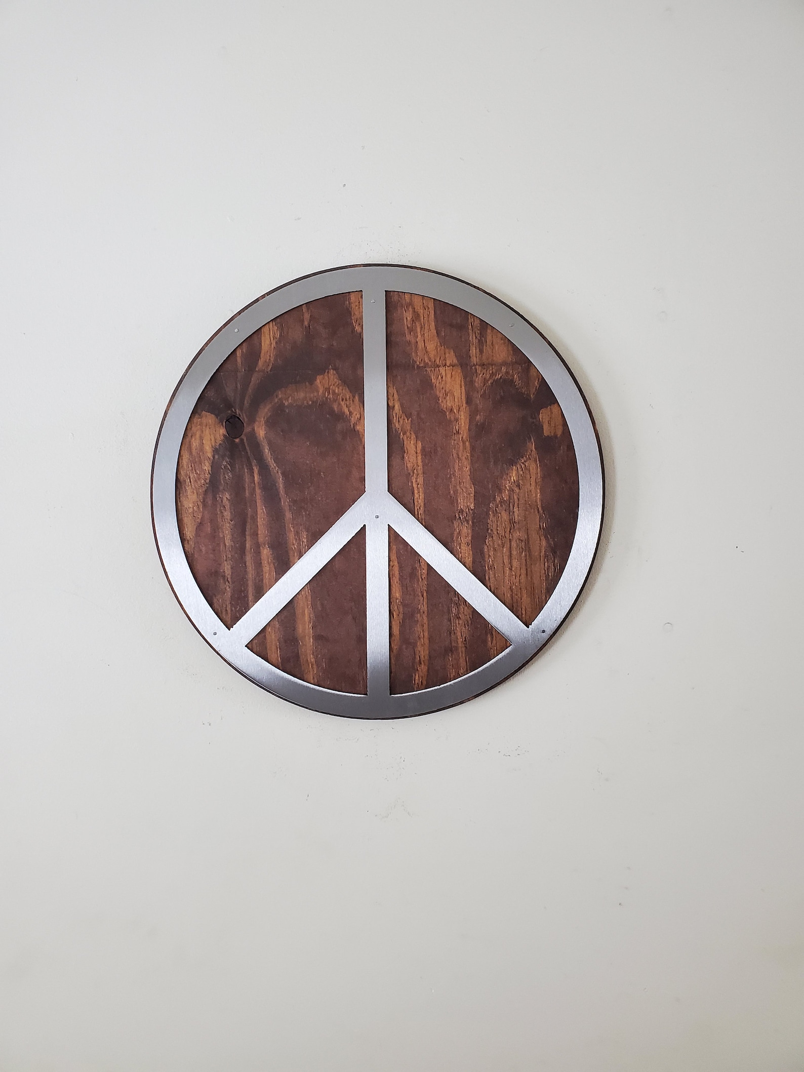 Unique Peace Sign Metal Art Wall Decor Made in USA Rustic - Etsy