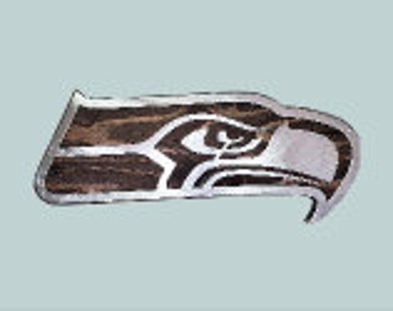 Seattle Seahawks Tribute Metal Art on Wood Made in USA Rustic | Etsy