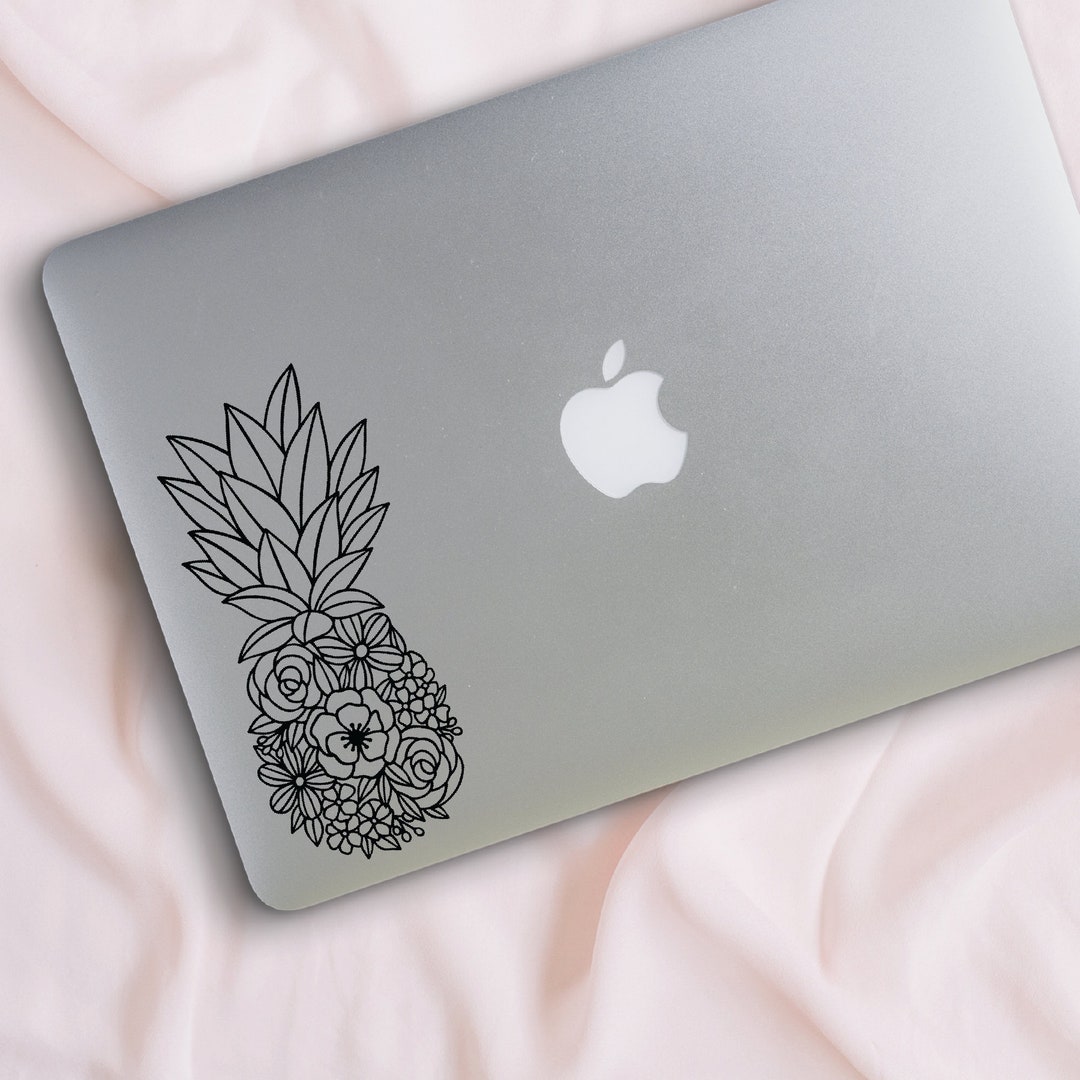 Pineapple Decal, Floral Decal, Hydroflask Decal, Laptop Decal, Car ...