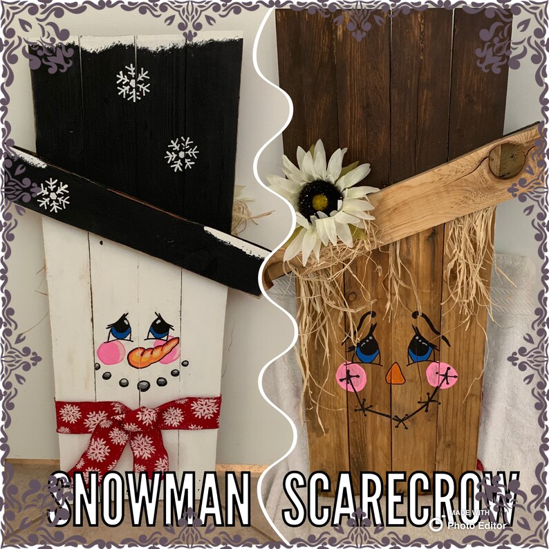Reversible Snowman/ Scarecrow - Etsy
